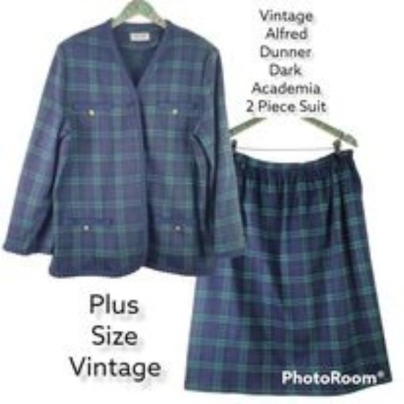 Alfred Dunner | Skirts | Vtg 9s Alfred Dunner 2 Piece Plaid Plus Size ...